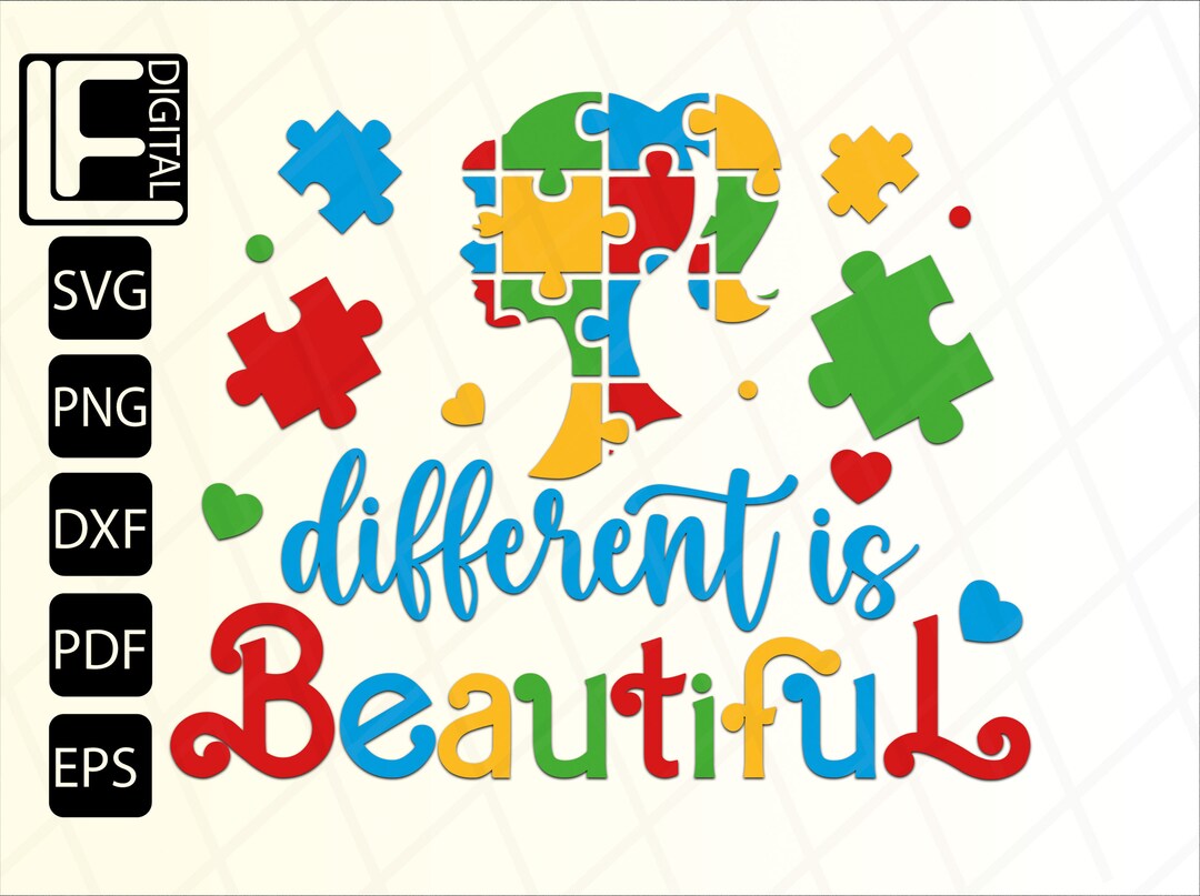 Autism Svg, Autism Png, Different is Beautiful Svg, Autism Shirt Svg ...