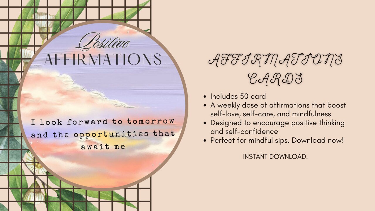 Digital Printable Affirmation Cards, Classroom Affirm Card ...