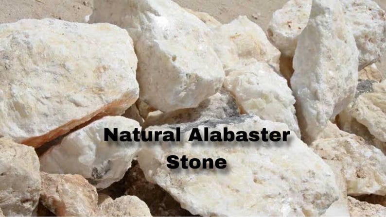 Handmade Natural Alabaster Marble Stone Elephant Showpiece for Home ...