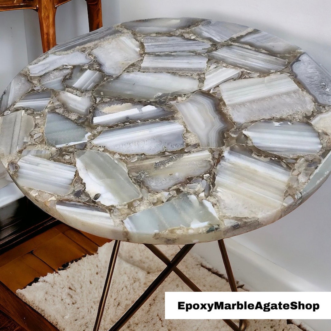 Natural Agate Dining Table, Console Table, Side Table, End Table ...