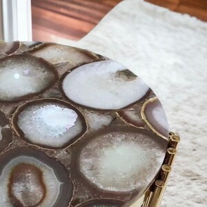Handmade Natural Agate Tabletop, Console, Side, or Dining Table - Etsy