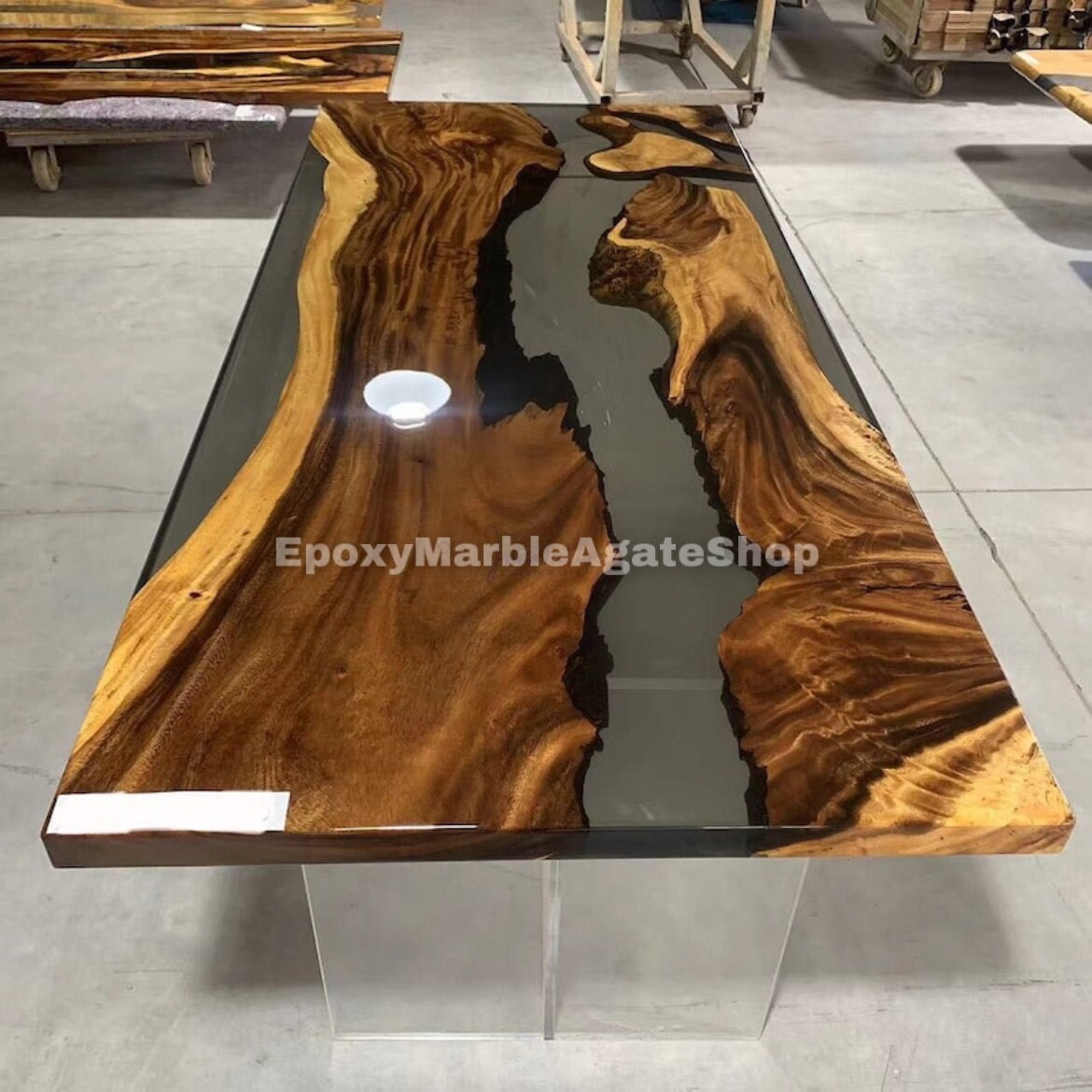 Mesa de comedor epoxi mesa de escritorio resina epoxi mesa - Etsy México