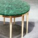 Green Marble Round Coffee Dining Table Top Malachite Random Inlay Stone ...