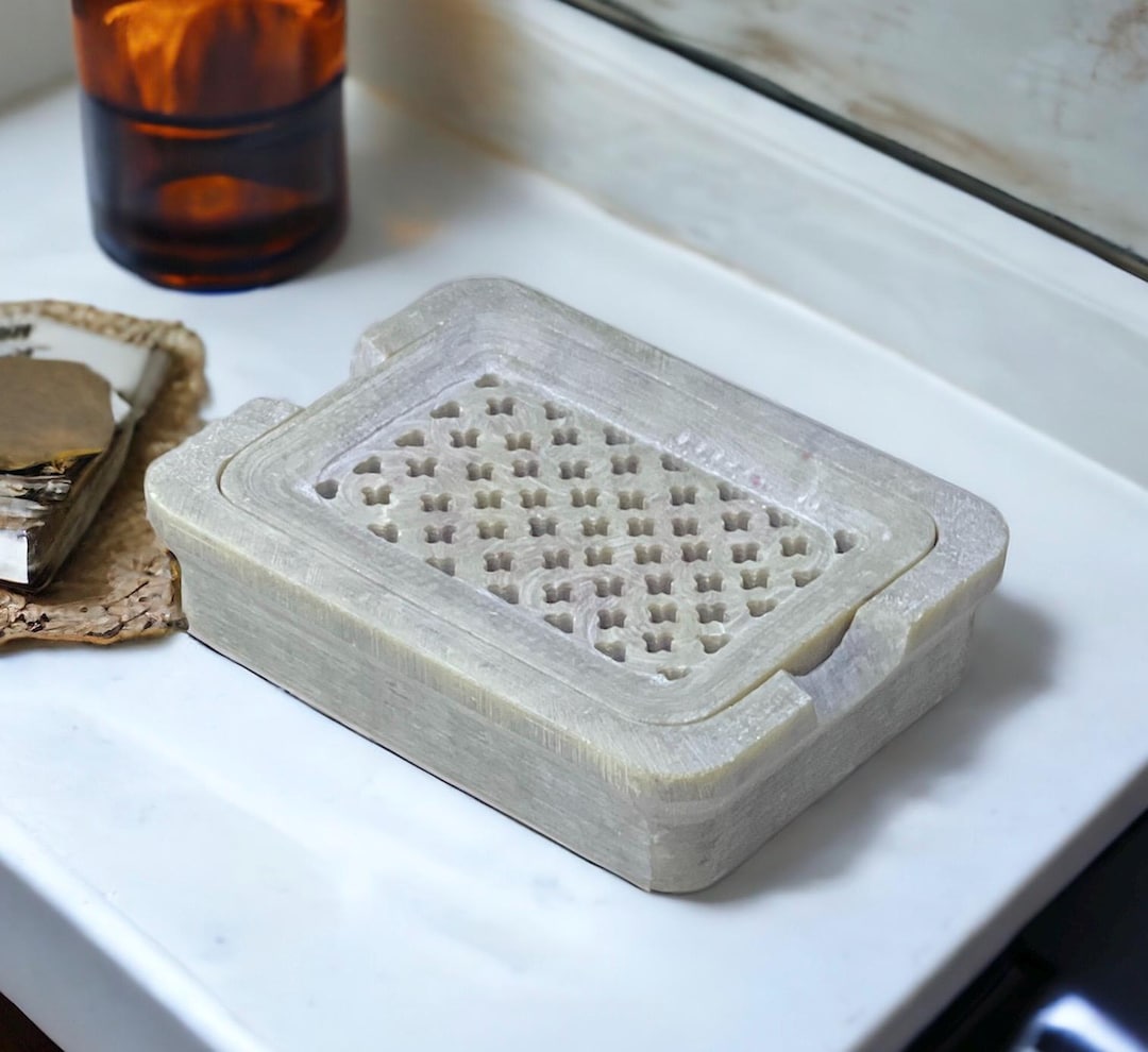 Handmade Marble Soapstone Soap Dish – Carved Jaali Design - Etsy