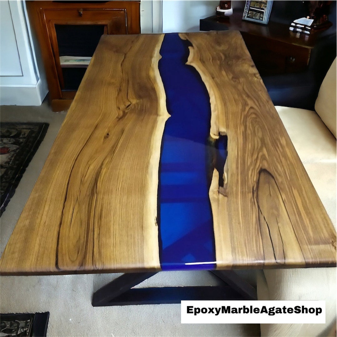 Royal Blue Epoxy,resin Table,large Epoxy Table Top, Clear Resin Epoxy ...