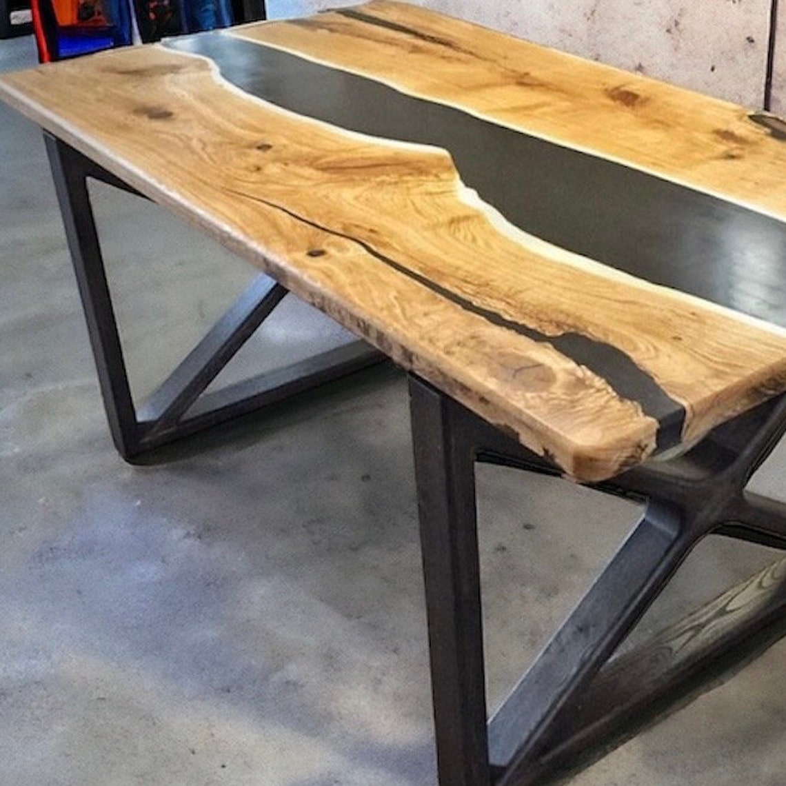 Custom Dark Black Epoxy,resin Table,large Epoxy Table Top, Resin Epoxy ...