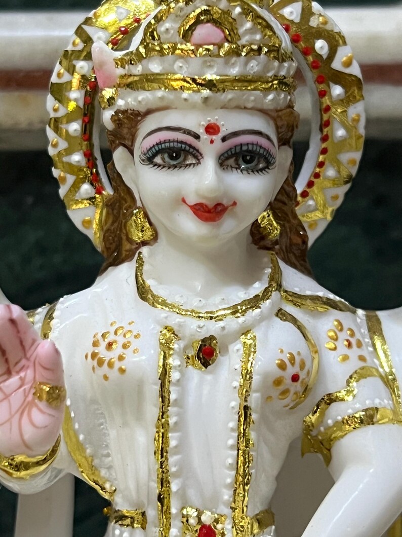 Handcrafted Maa Durga Idol With Marble Dust Finish | Elegant Decorative ...