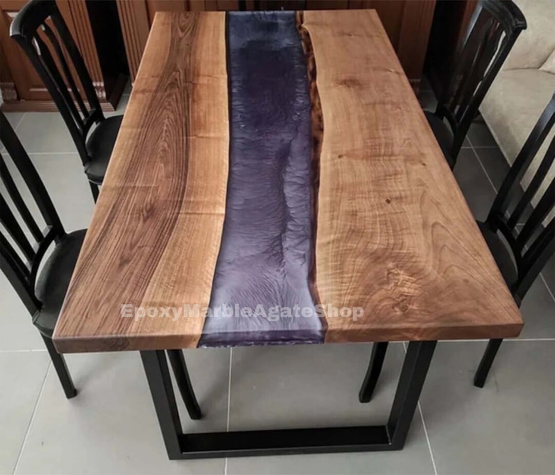 Purple Epoxy Dining Table, Counter Desk Table, Resin Coffee Table ...