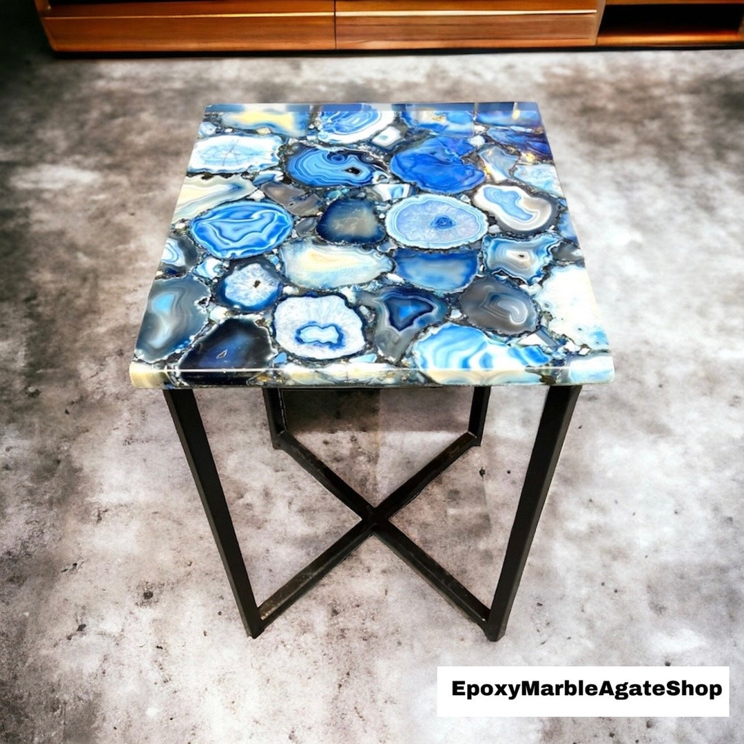 Handmade Natural Agate Tabletop, Versatile Dining or Console Table - Etsy