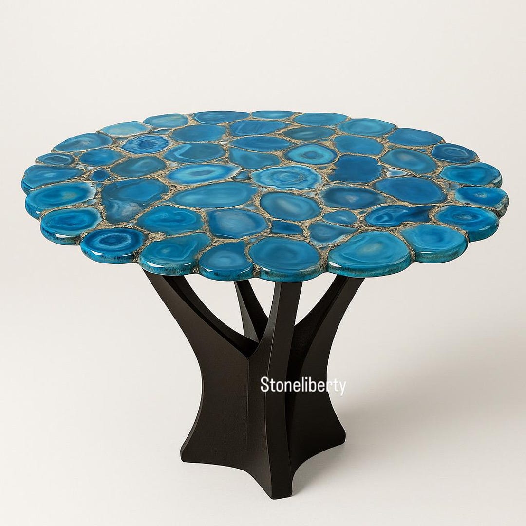 Handmade Agate Coffee Table Top – Epoxy Resin, Boho Home Decor - Etsy