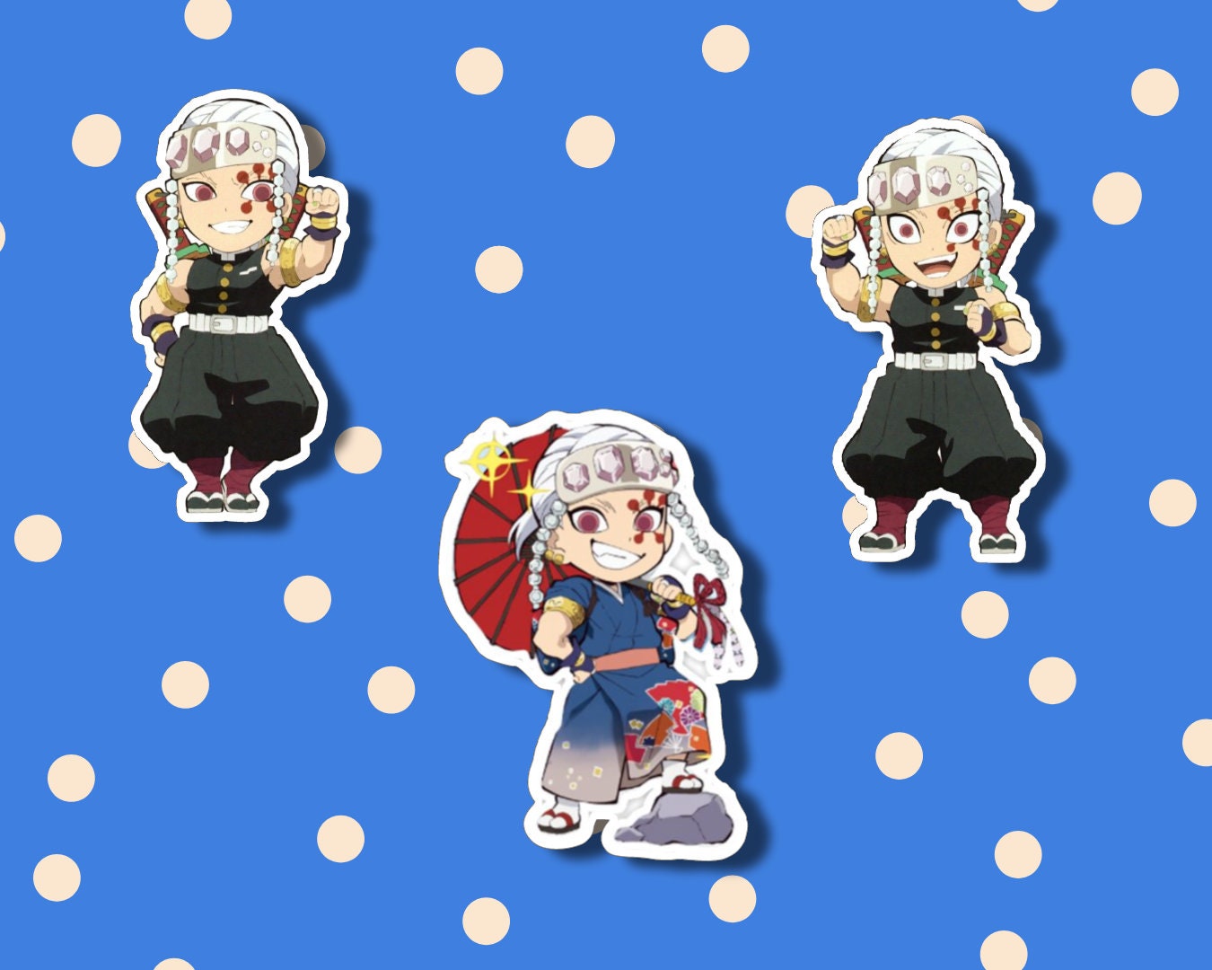 Chibi Sticker Ninjas Hashiras Sheet. Vinyl Sticker UV and Waterproof ...