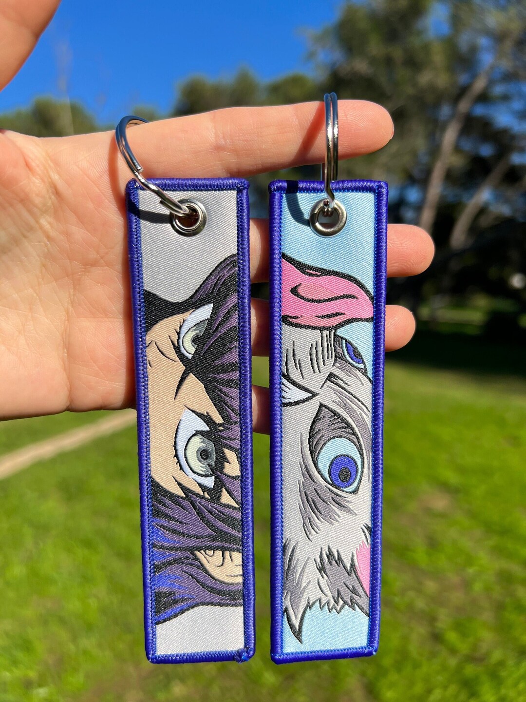 BUY 2 GET 3 Double-sided Embroidered Anime Keychain / Key Tags / Jet ...