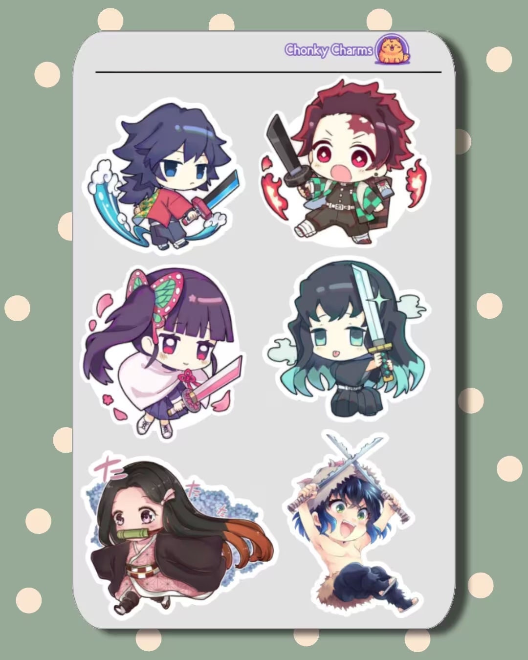 Chibi Sticker Ninjas Sheet. Vinyl Sticker UV and Waterproof - Etsy