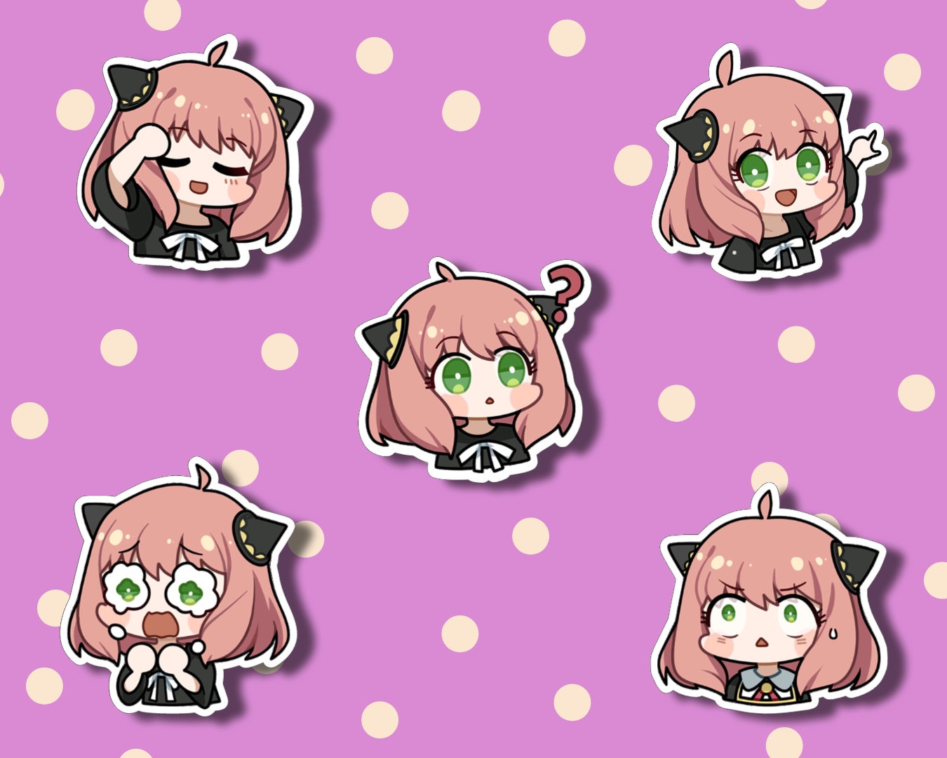 Cute Kawaii Chibi Sticker Sheet. Vinyl Sticker UV and - Etsy