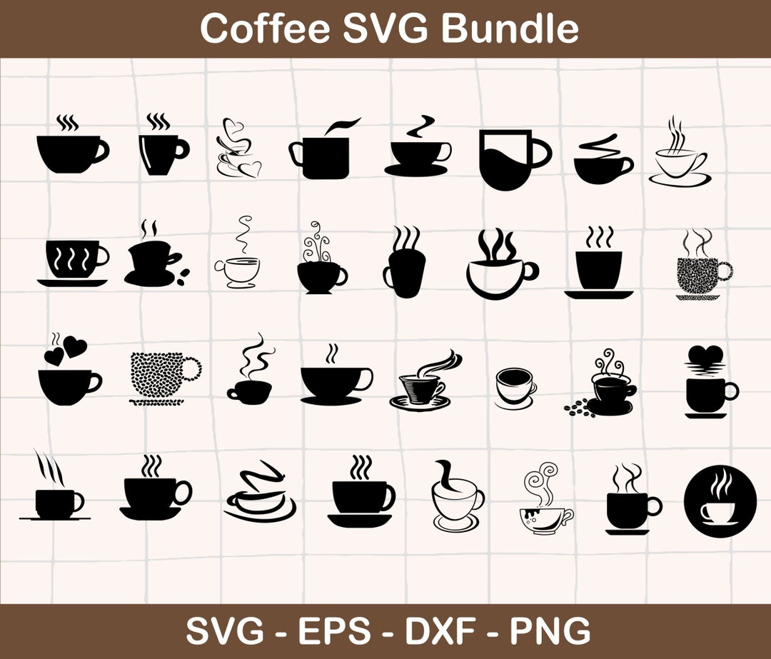 Coffee Svg Bundle, Coffee PNG Bundle, Coffee Love, Silhouette, Cut ...