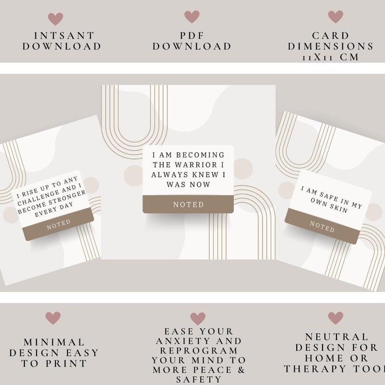 Anxiety & Panic Affirmation Cards, Coping Skills, Therapy Tools ...