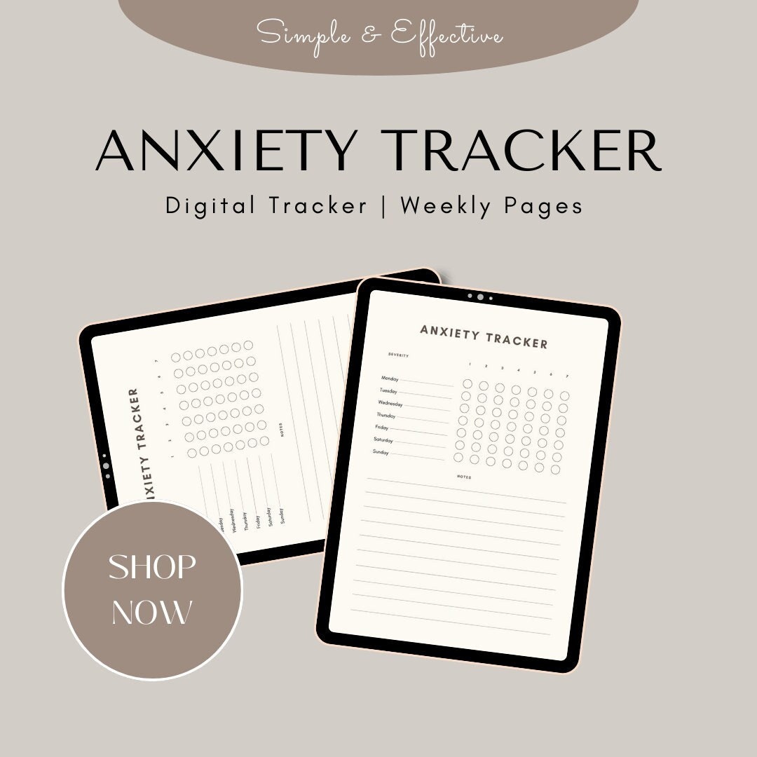 Anxiety Tracker for Mental Health, Digital Tracker for Panic and Anxiery Attacks, Therapy ...