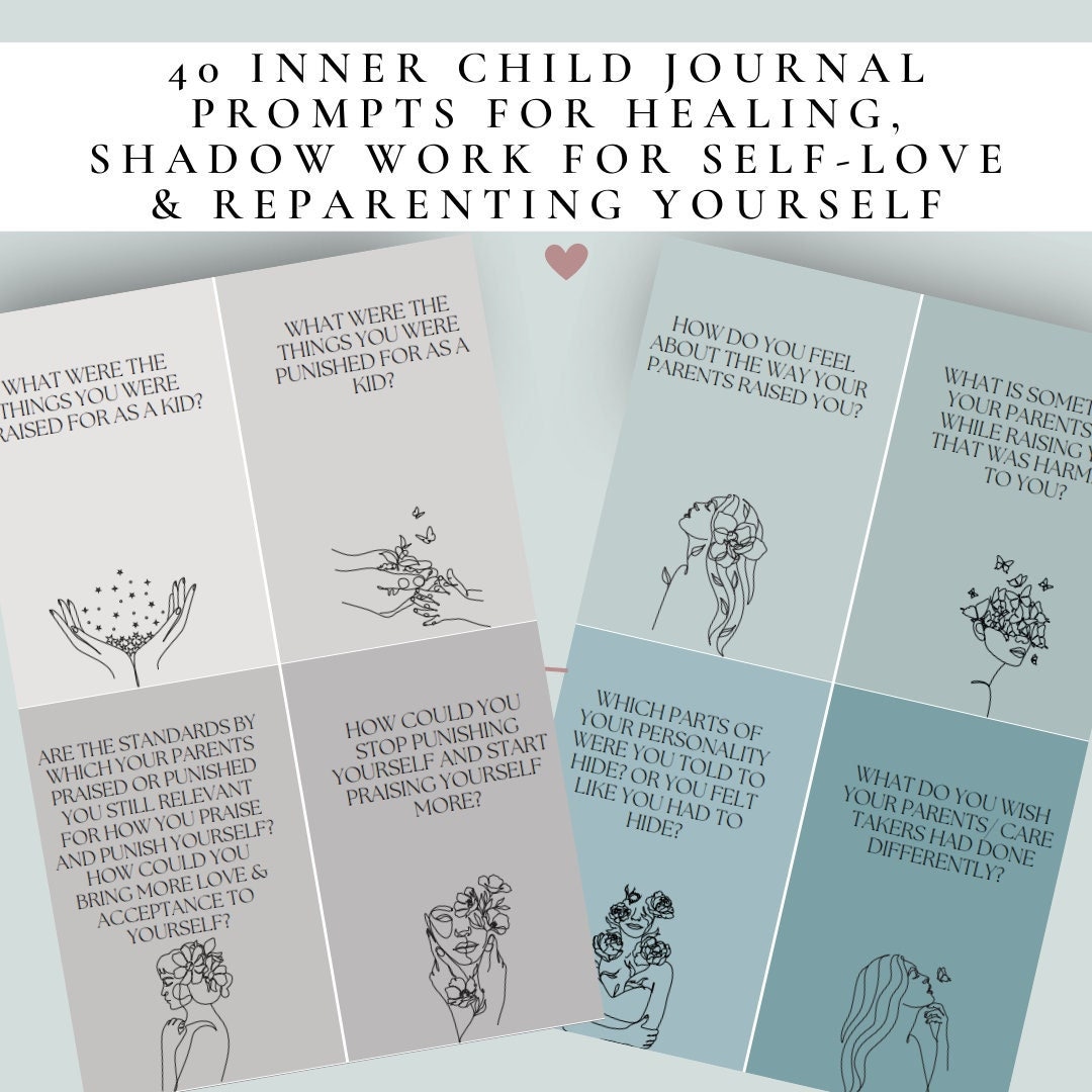 Inner Child Journal Prompts for Reparenting Yourself, Shadow Work ...