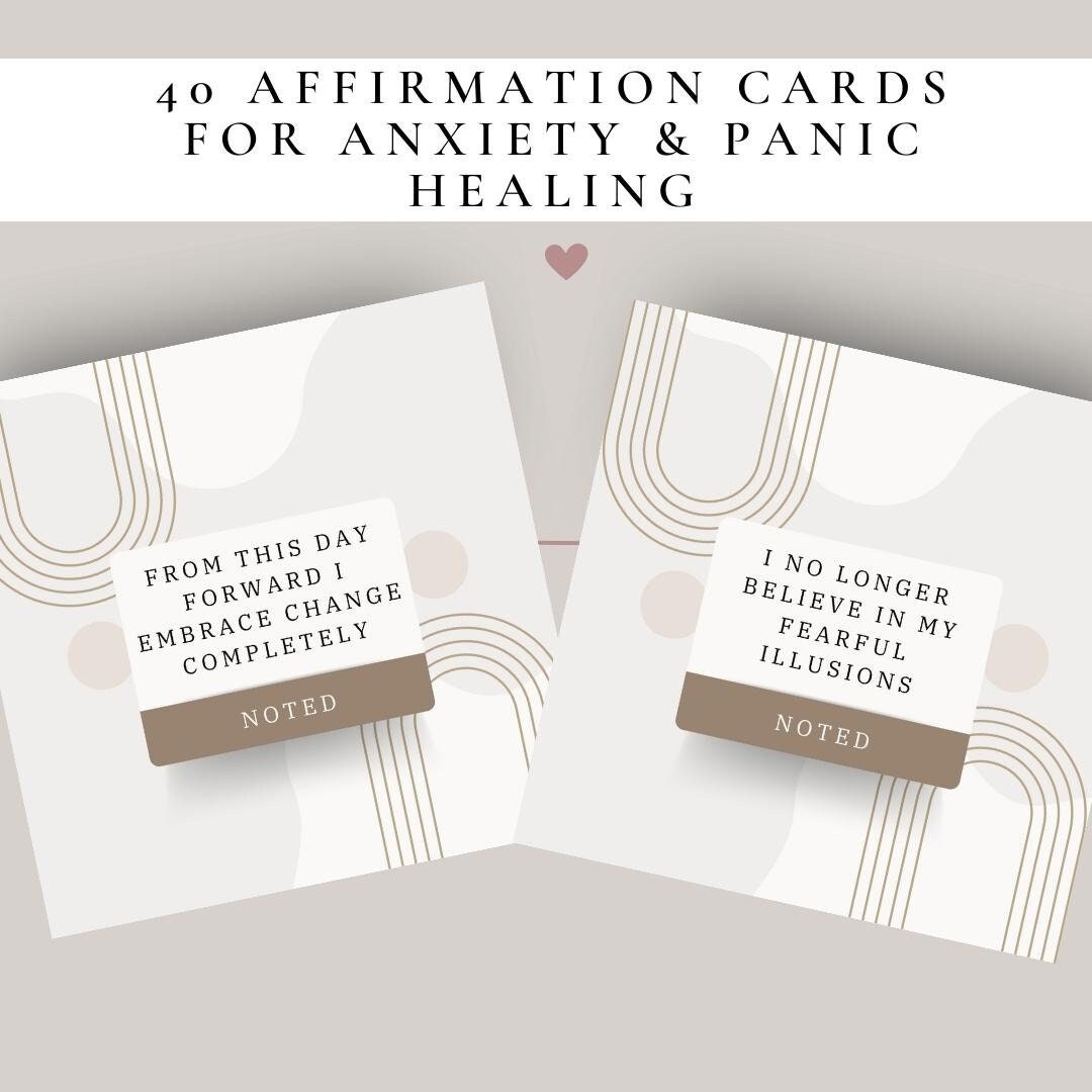 Anxiety & Panic Affirmation Cards, Coping Skills, Therapy Tools ...