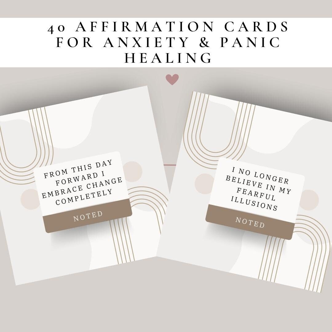 Anxiety & Panic Affirmation Cards, Coping Skills, Therapy Tools ...