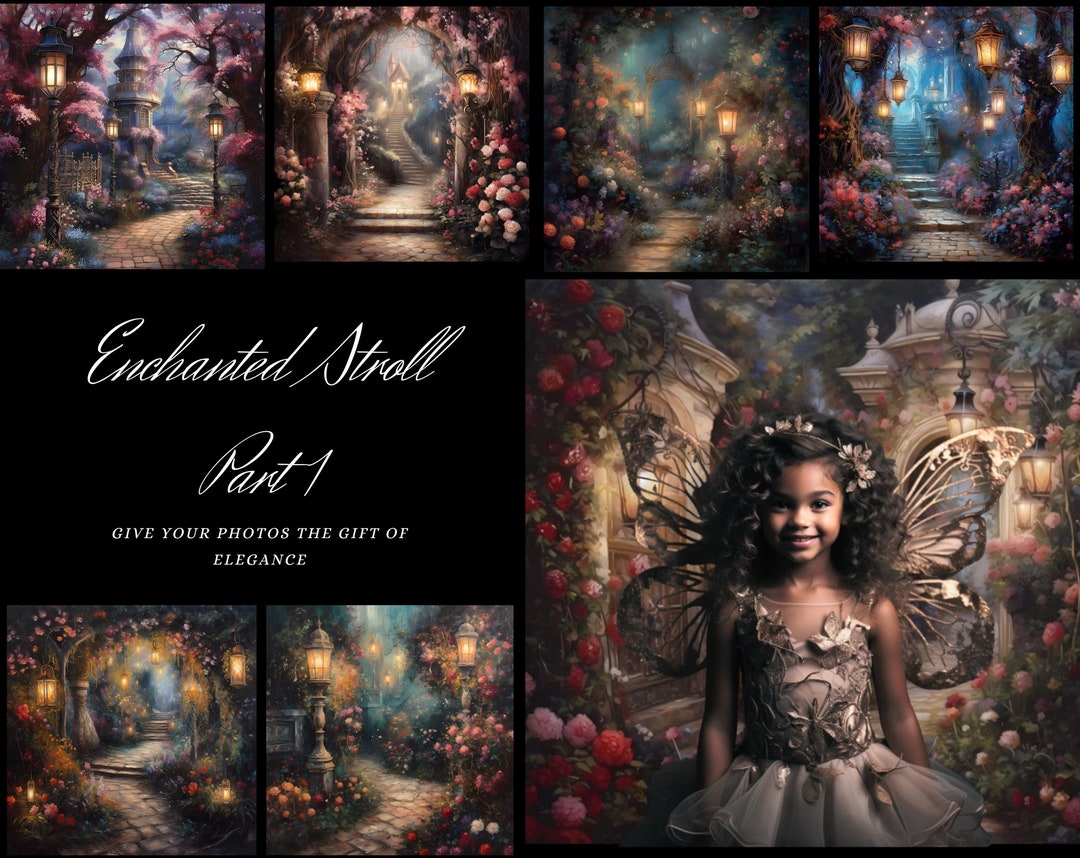 12 Enchanted Stroll Backdrops / Fine Arts Backdrops / Painterly ...