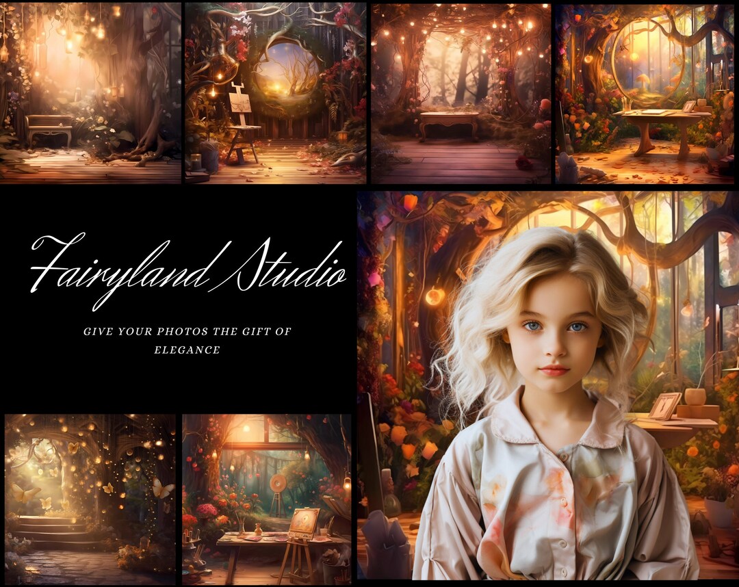 Enchanted Fairyland Studio Set of 6 Digital Backdrop Images / Fine Art ...