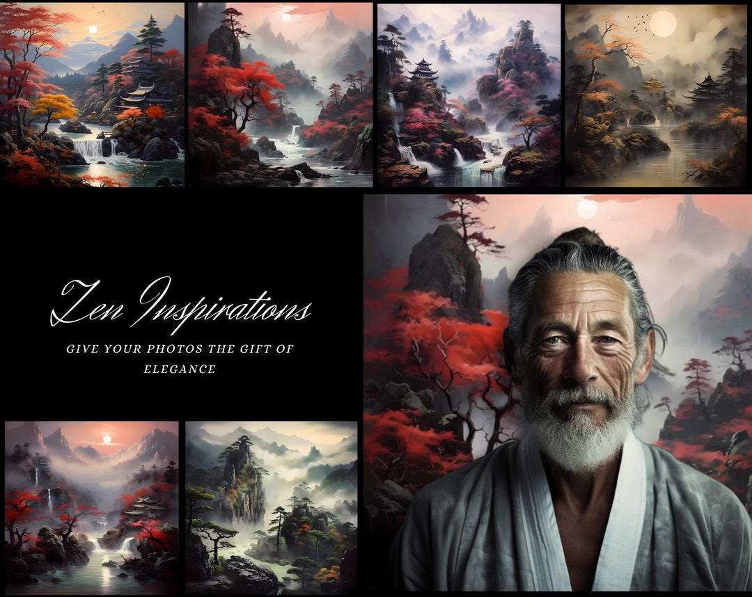 Zen-inspired Digital Backdrops / Magical Painted Landscapes ...