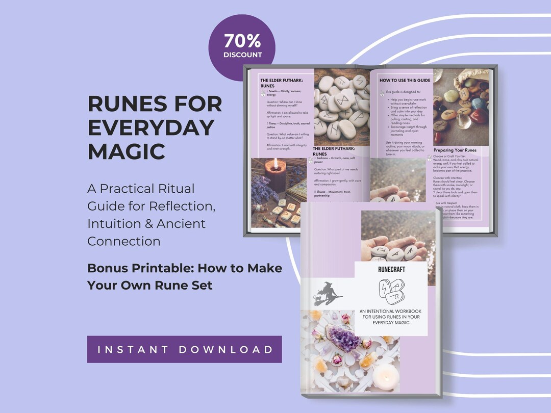 Runes for Everyday Magic A Practical Ritual Guide for Reflection, Intuition & Ancient Connection ...