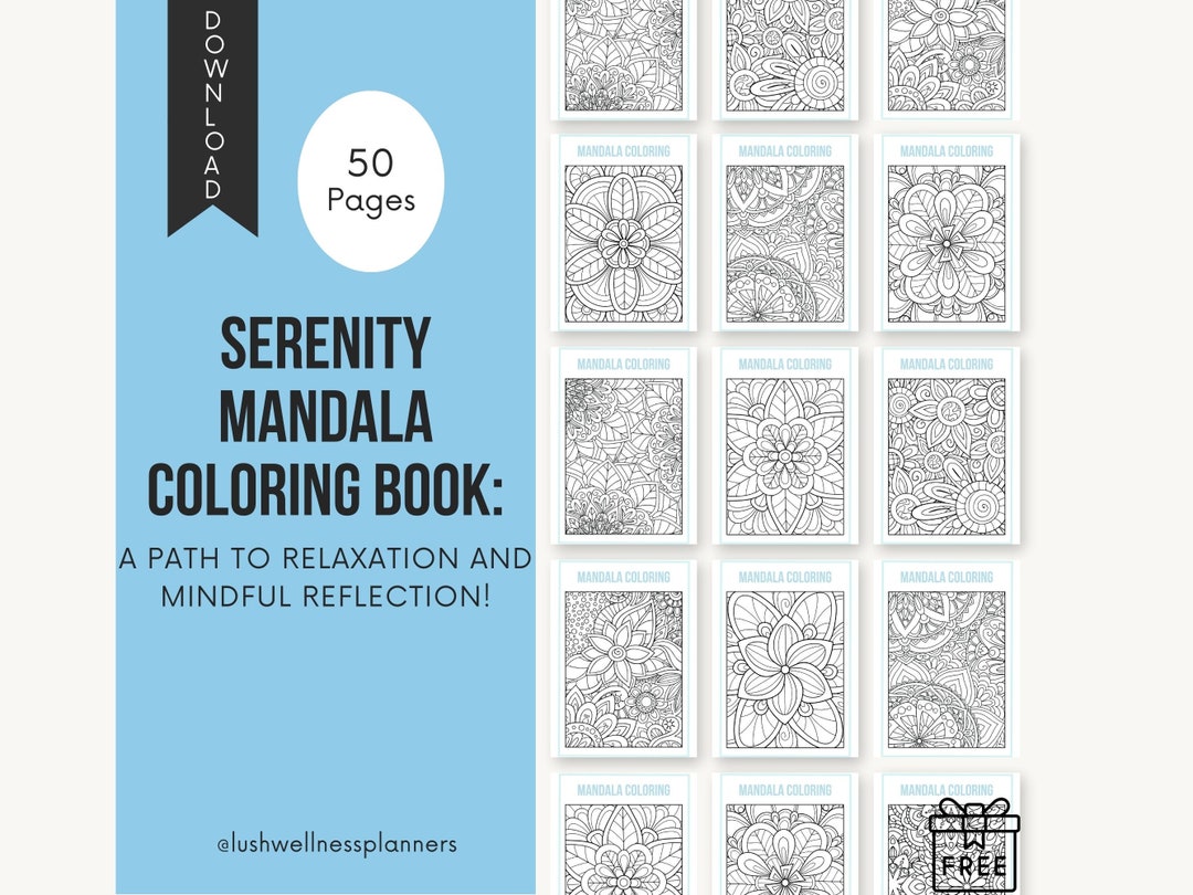 Serenity Mandala Coloring Book: A Path to Relaxation and Mindful ...