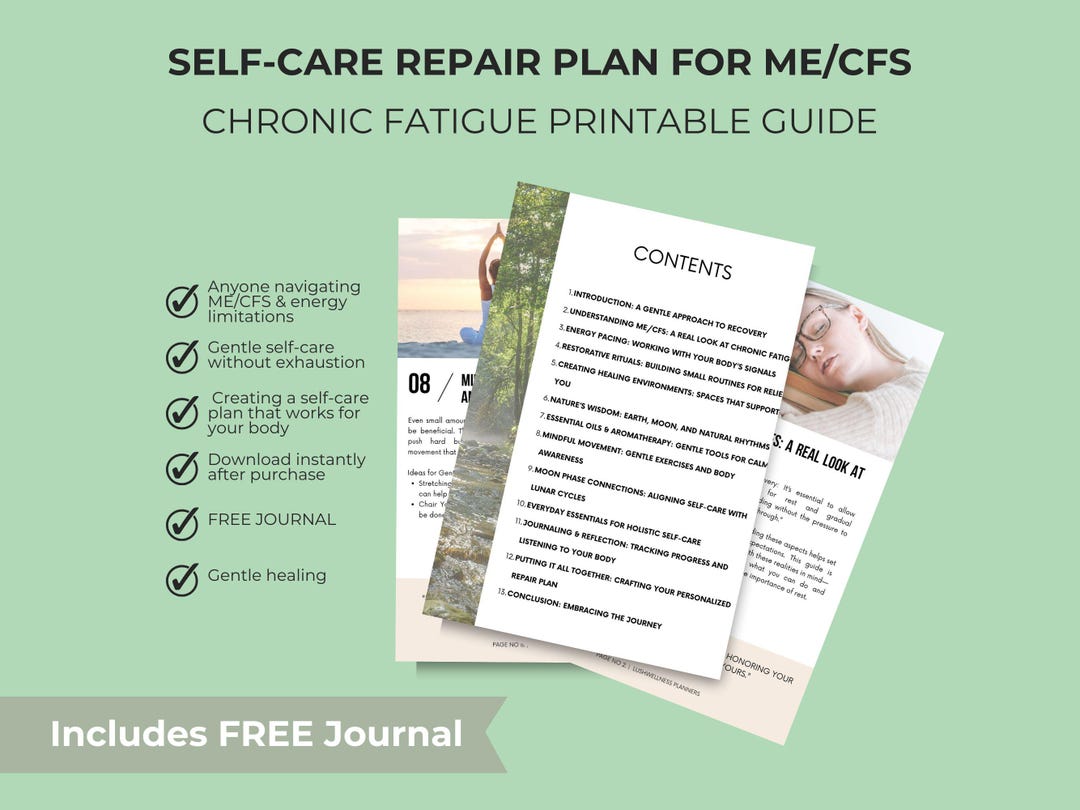 Self-care Plan for Me/cfs/pots | Gentle Recovery & Energy Pacing Guide ...