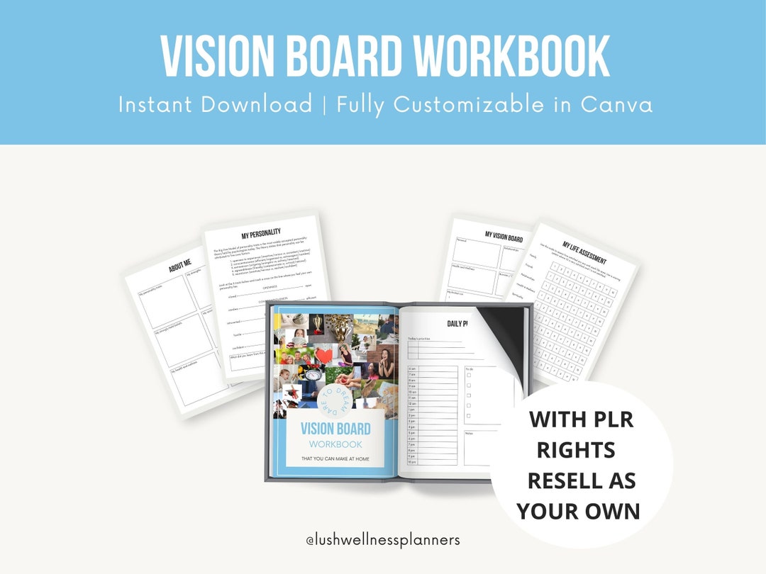 Empower Your Dreams: Vision Board Workbook & Planner | Vision Board ...