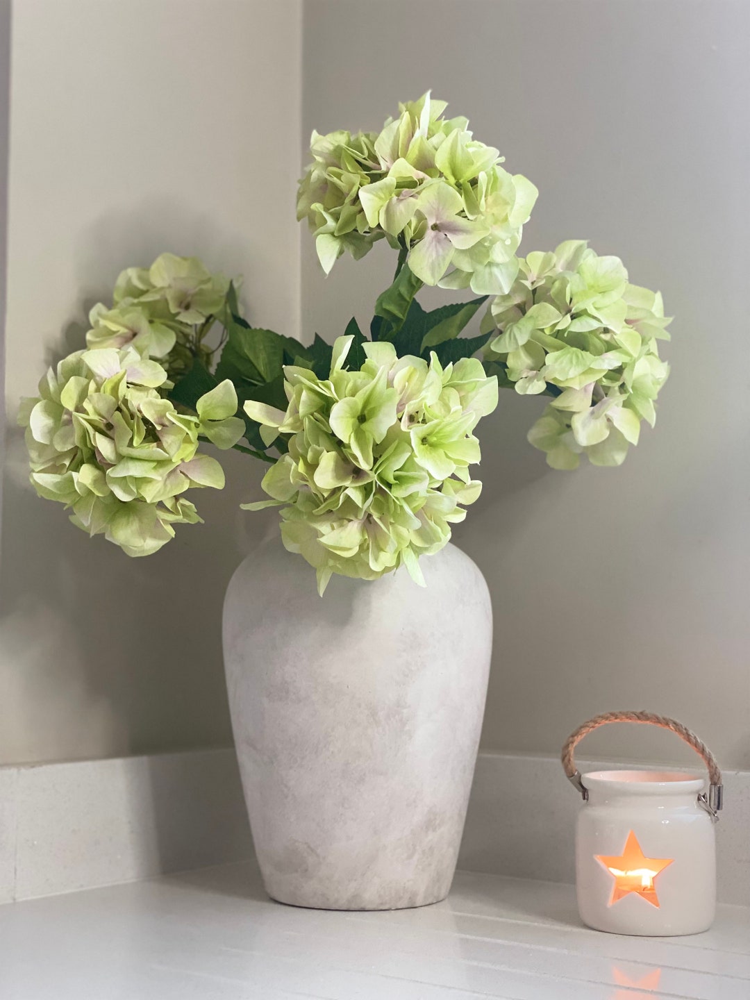 Light Beige Neutral Stone Rustic Vase Console Table Decor Vase - Etsy UK