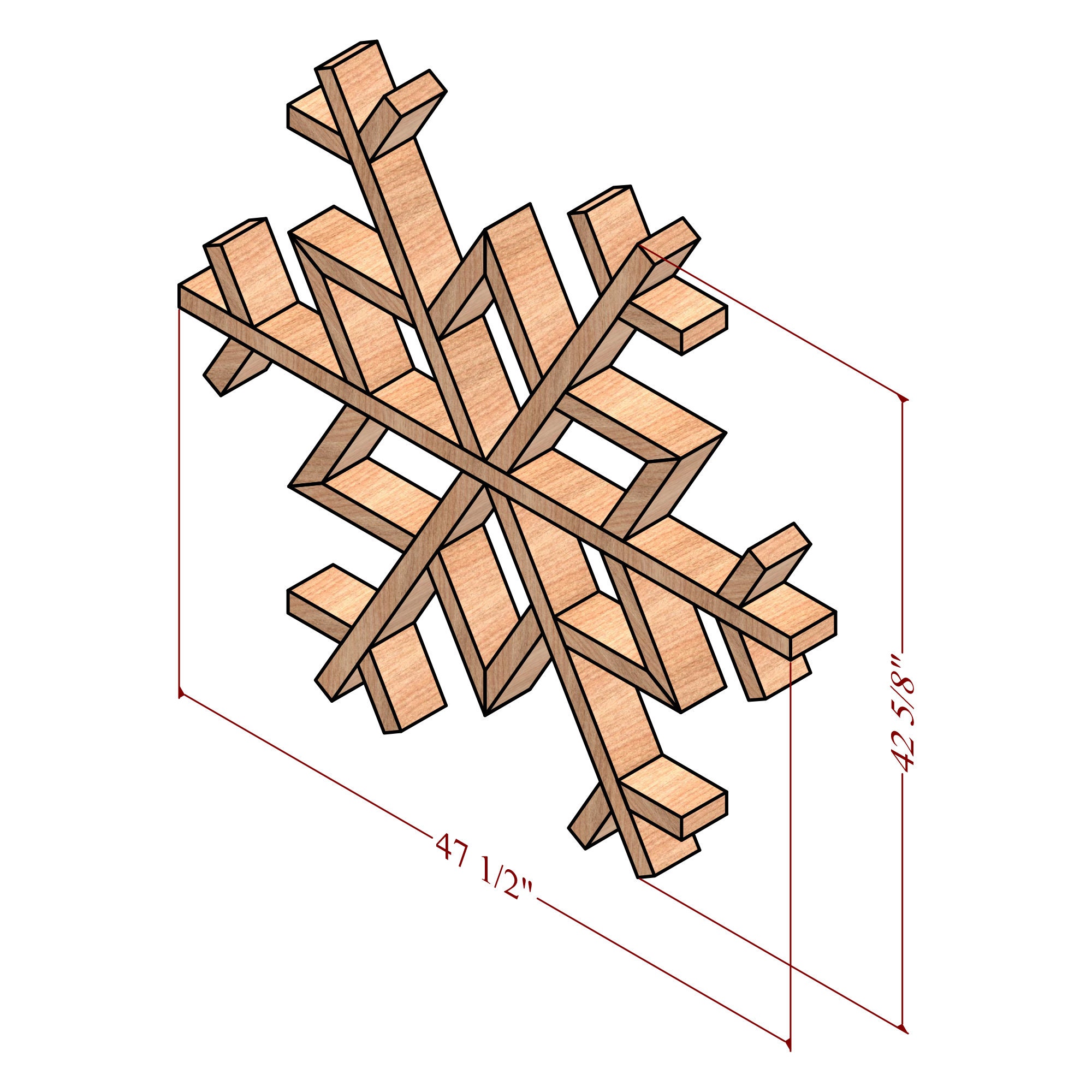 Christmas Snowflake Shelf Woodworking Plan - DIY Holiday Decor/small - Etsy