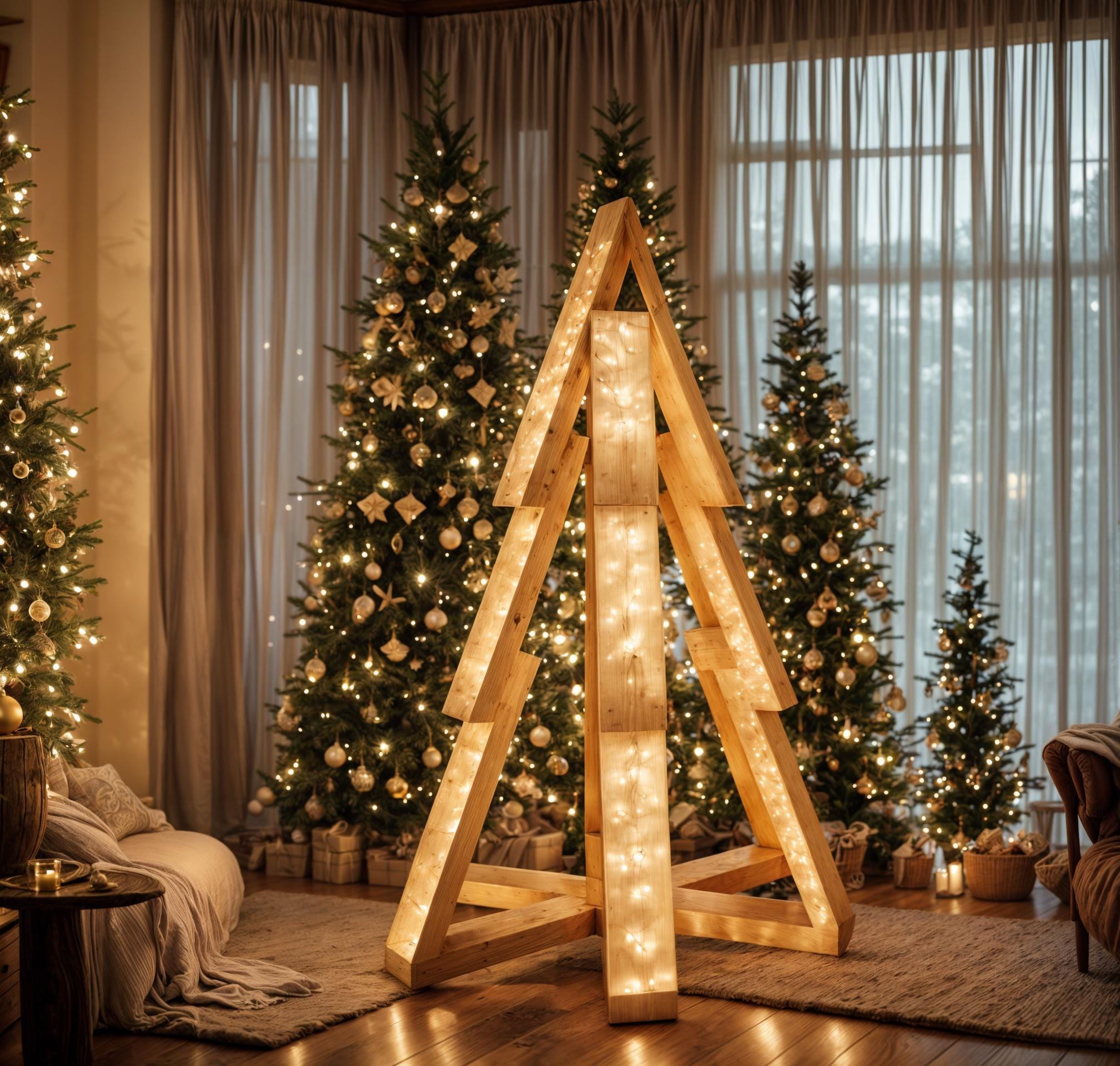 Wooden Christmas Tree Plans, Easy Holiday Decor Project, DIY Wooden ...