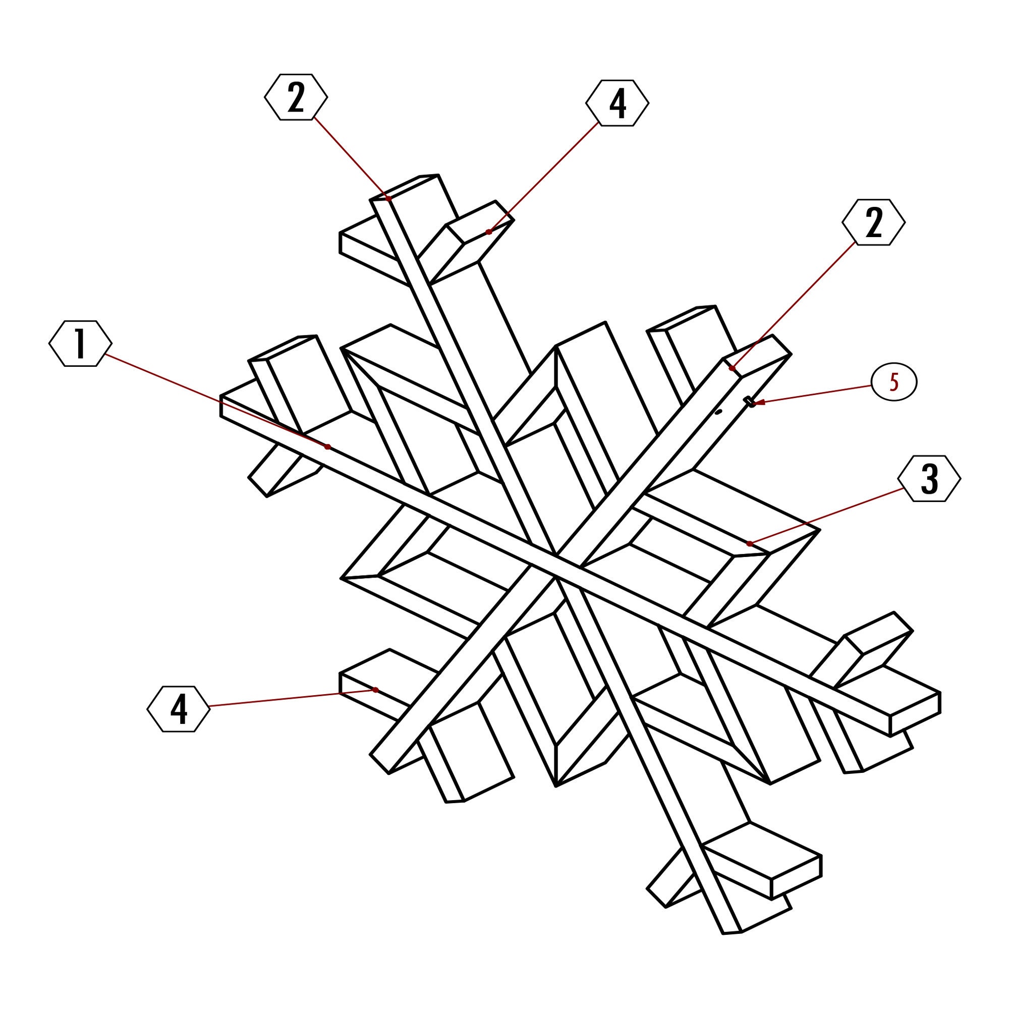 Christmas Snowflake Shelf Woodworking Plan - DIY Holiday Decor/small - Etsy