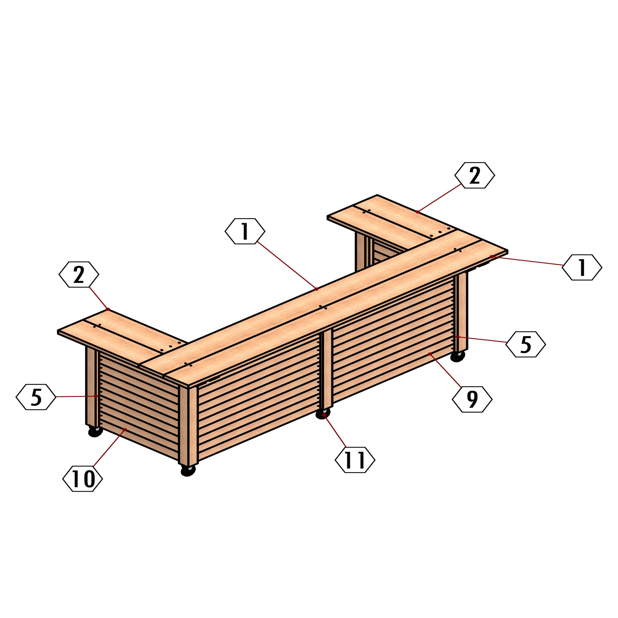10ft Diy Outdoor Bar Plans With Wheels - Etsy