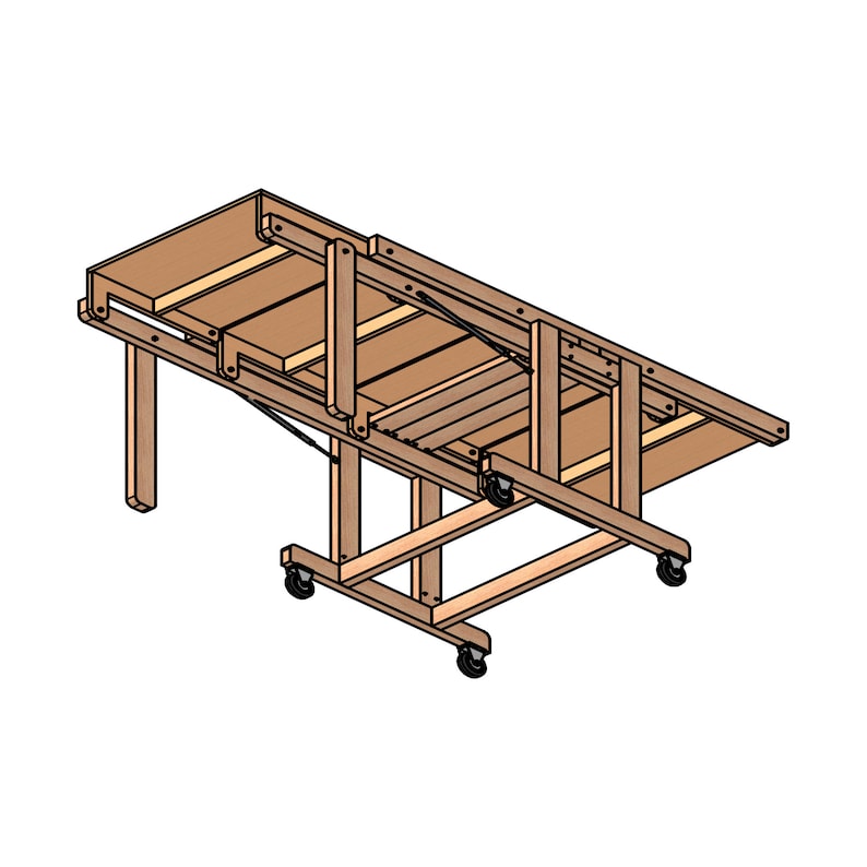Folding Workbench With 4 Shelf Plan, Diy Plans for Transforming ...