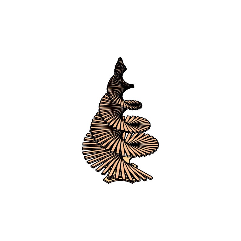 DIY Spiral Christmas Tree, 7' Spiral Tree Plans, 1x4 Wood Christmas ...