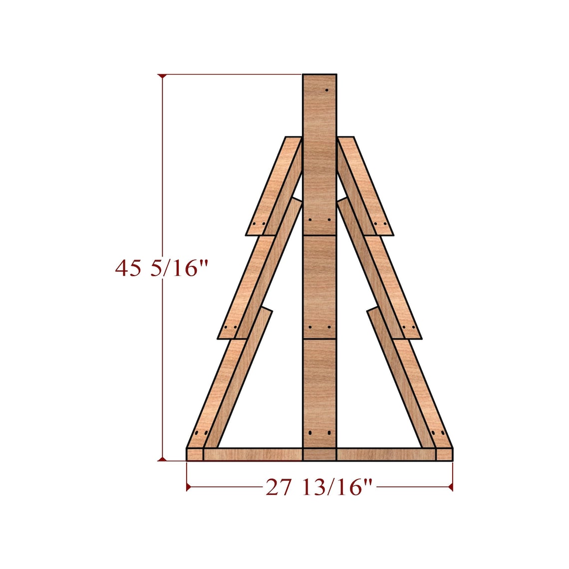 Wooden Christmas Tree Plans, Easy Holiday Decor Project, DIY Wooden ...
