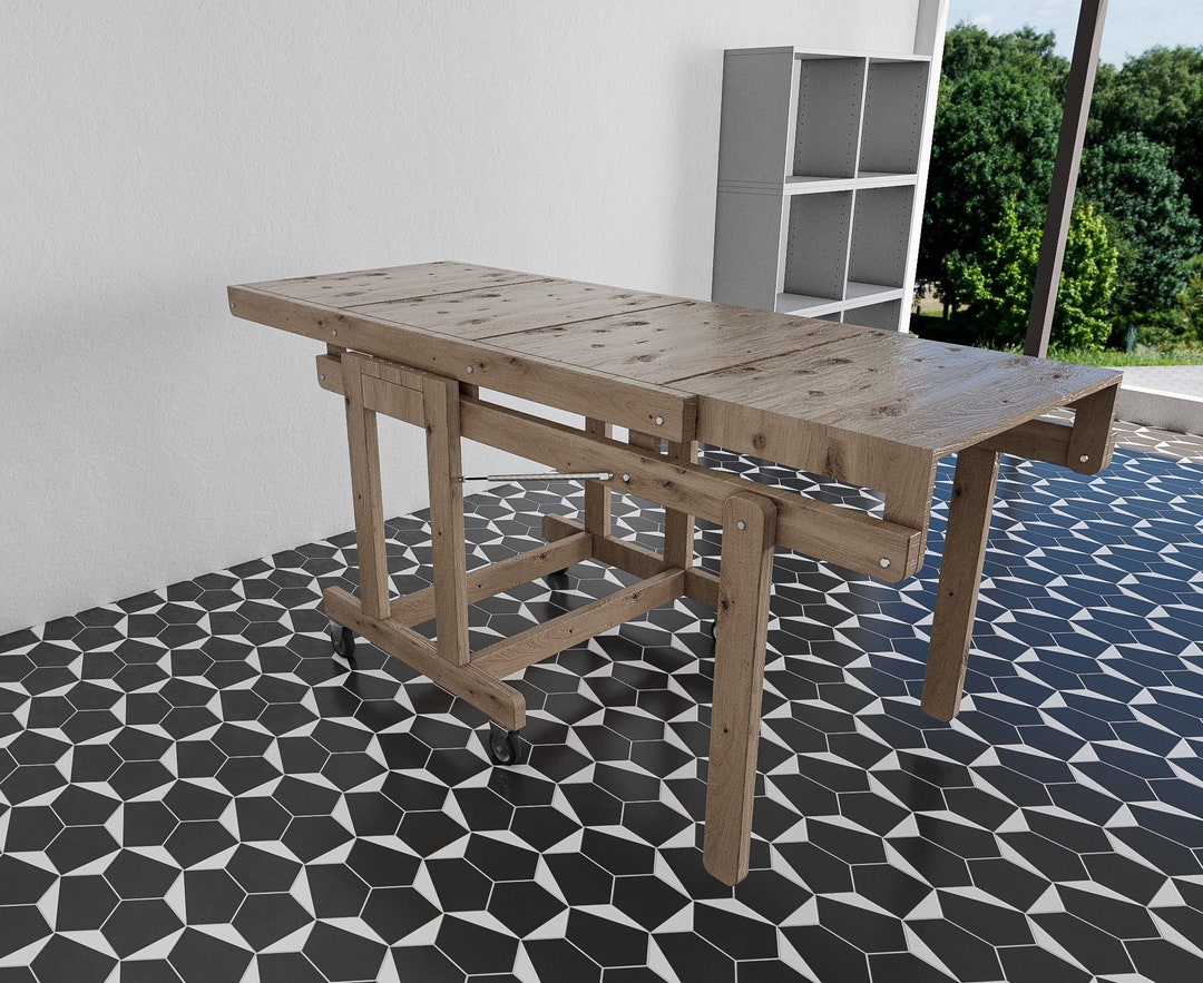 40" Folding Workbench With 3 Shelf Plan, Diy Plans for Transforming ...