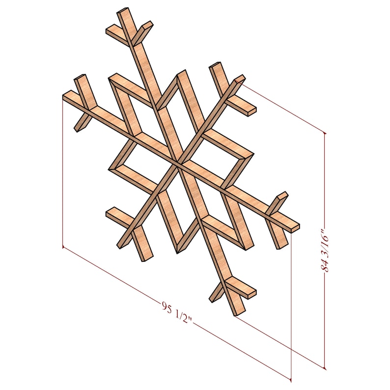 Christmas Snowflake Shelf Woodworking Plan - DIY Holiday Decor - Etsy