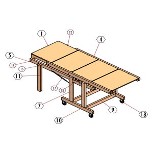 Folding Workbench With 4 Shelf Plan, Diy Plans for Transforming ...