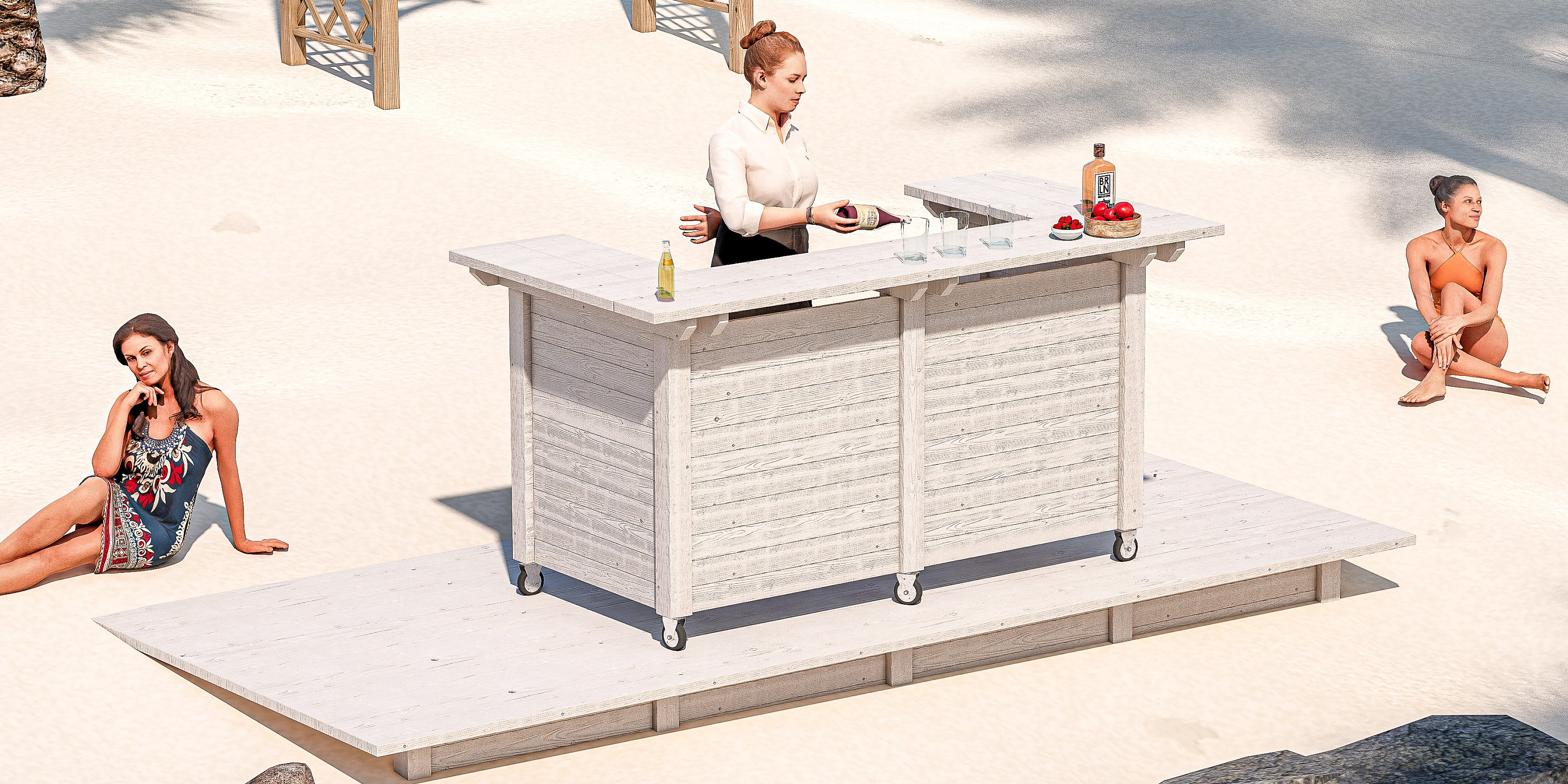 6ft Diy Outdoor Bar Plans With Wheels - Etsy