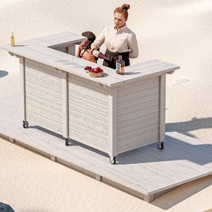 8ft Diy Outdoor Bar Plans With Wheels - Etsy