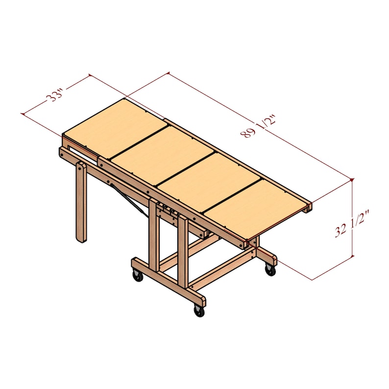 Folding Workbench With 4 Shelf Plan, Diy Plans for Transforming ...