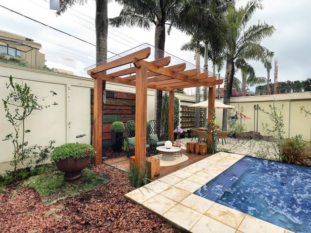 DIY Wooden Pergola Plan With Glass Top - Craft Your Dream Outdoor Oasis ...