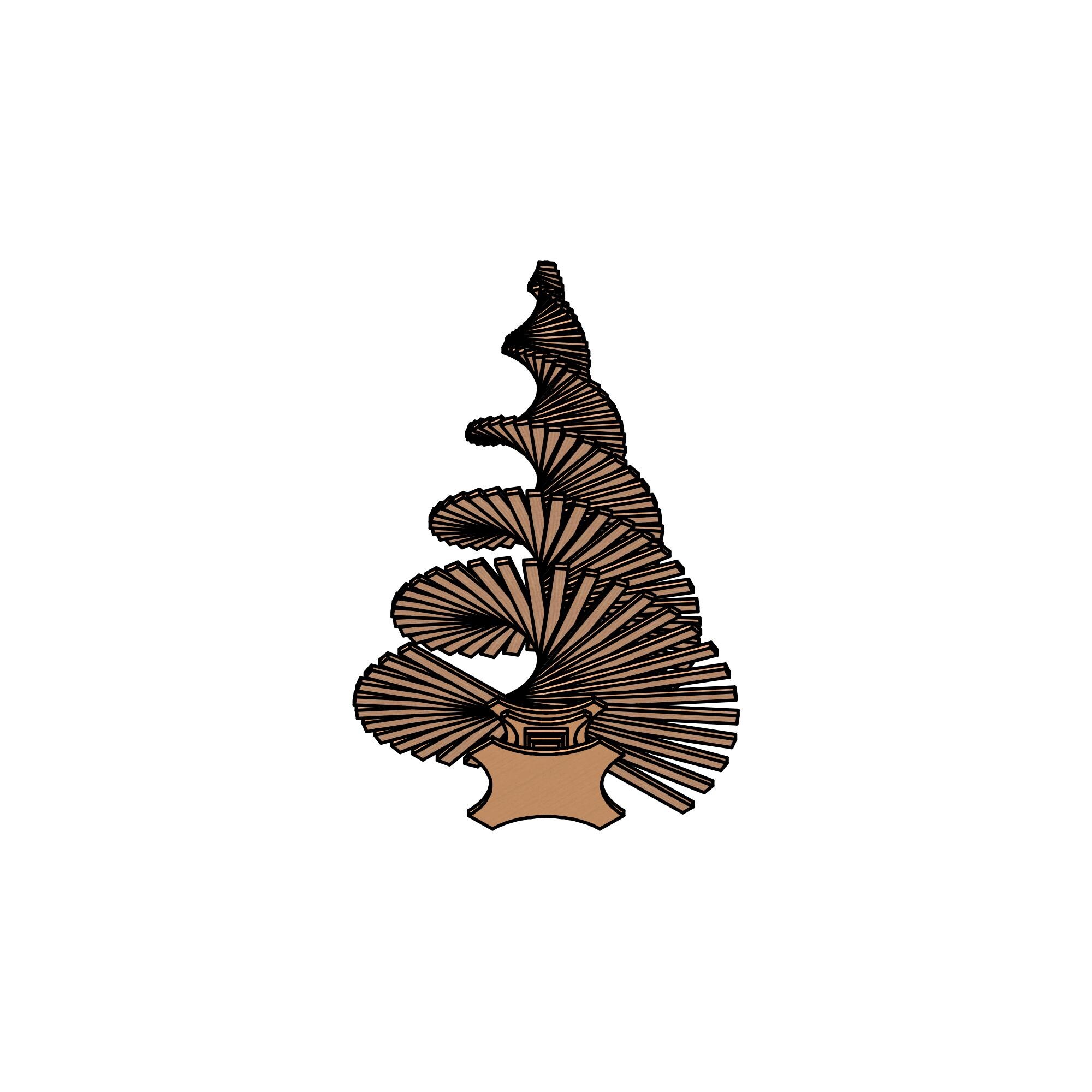 DIY Spiral Christmas Tree, 7' Spiral Tree Plans, 1x4 Wood Christmas ...