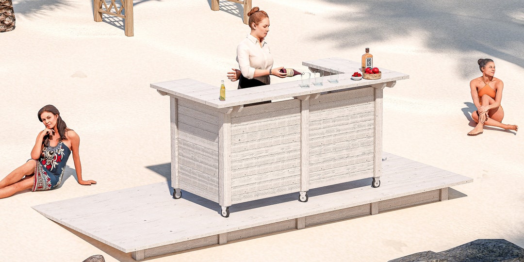 10ft Diy Outdoor Bar Plans With Wheels - Etsy
