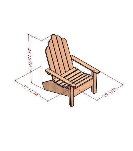 Classic Adirondack Chair Plan, Diy Adirondack Chair Build Plans - Etsy