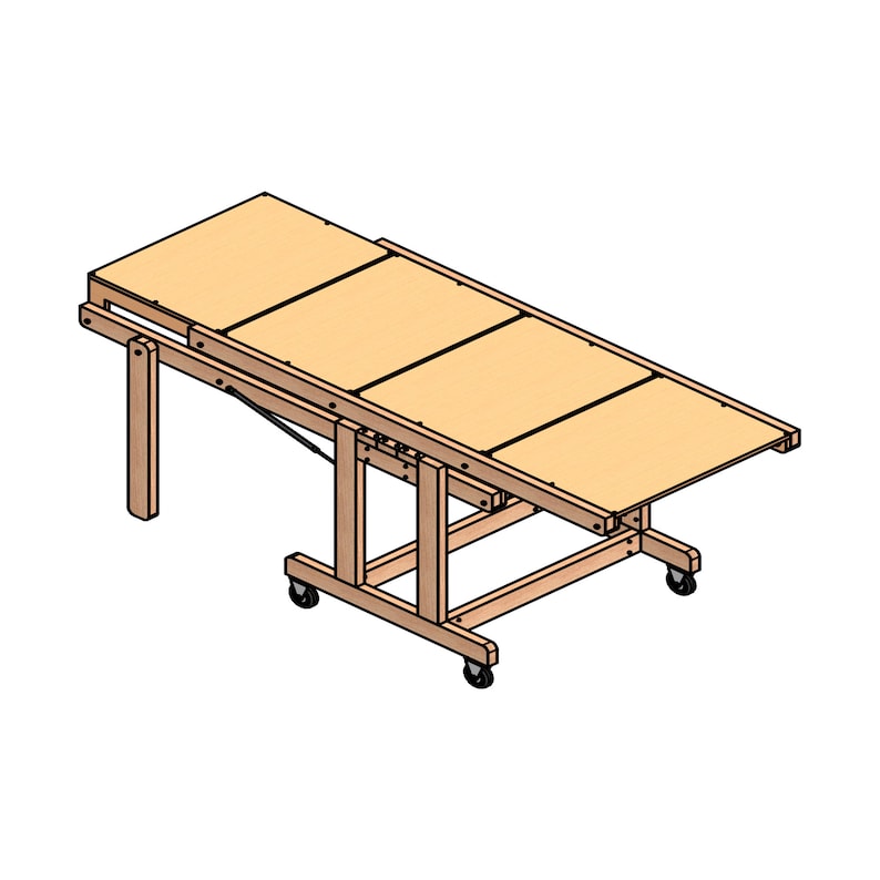 Folding Workbench With 4 Shelf Plan, Diy Plans for Transforming ...